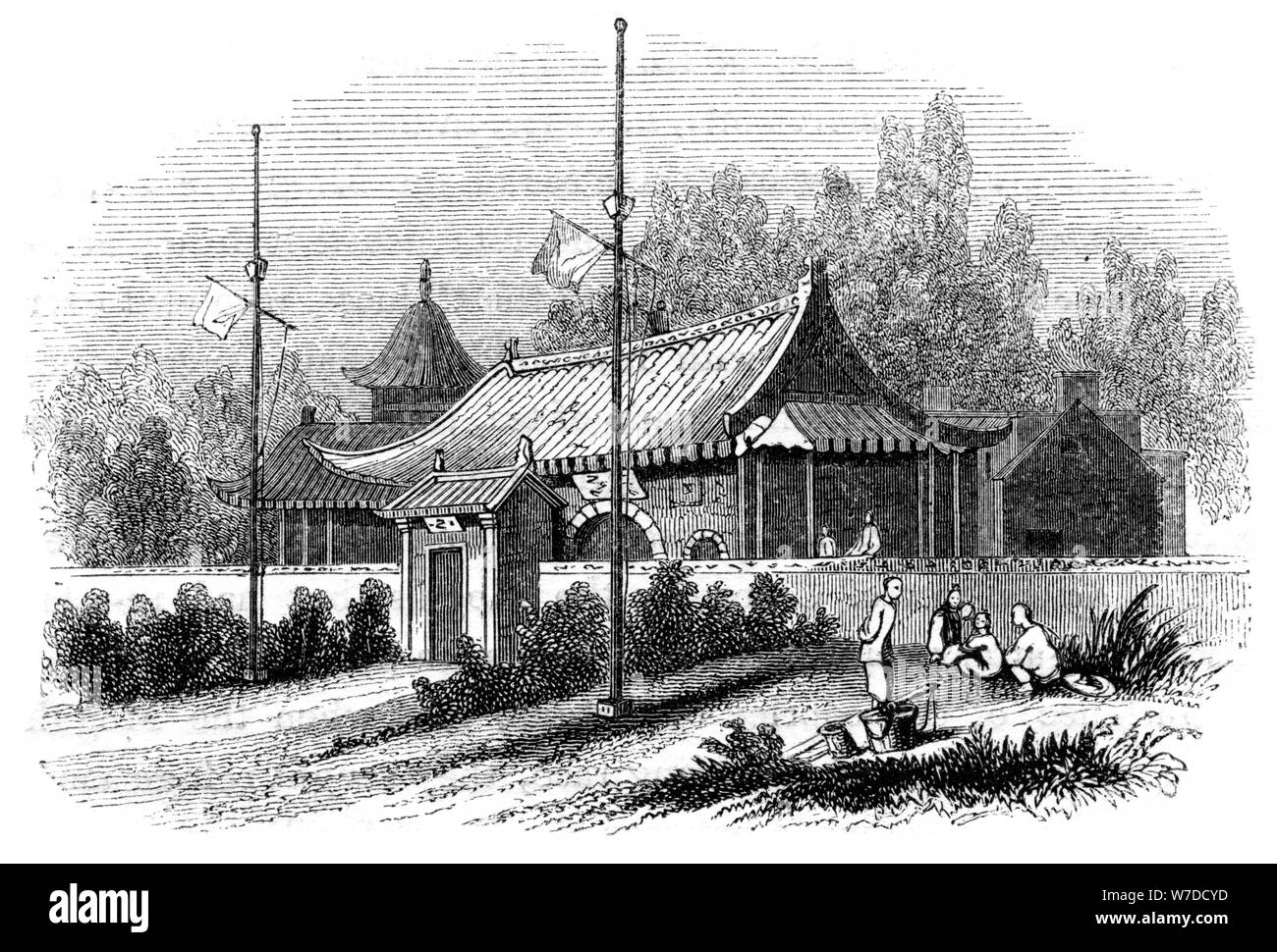 Mandarin's house, China, 1847. Artist: Armstrong Stock Photo - Alamy