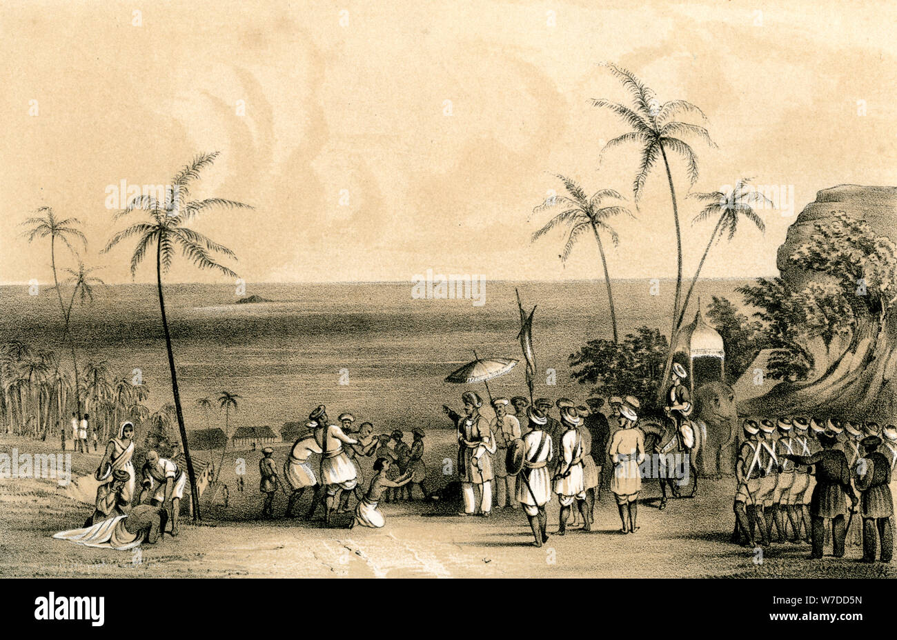 'The merchants of Calicut seized and chained to a barren rock by order ...