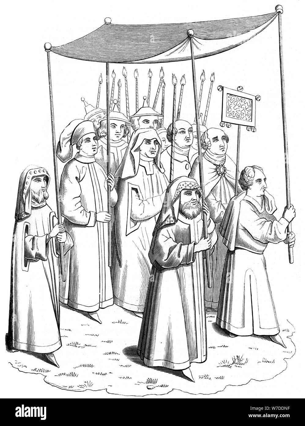 The Jewish procession going to meet the Pope at the Council of ...
