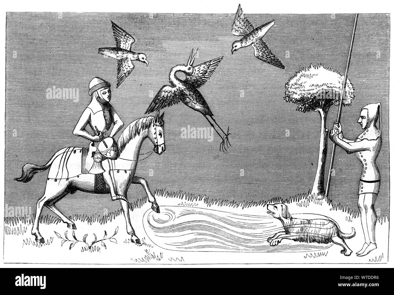 Medieval hawking Black and White Stock Photos & Images - Alamy
