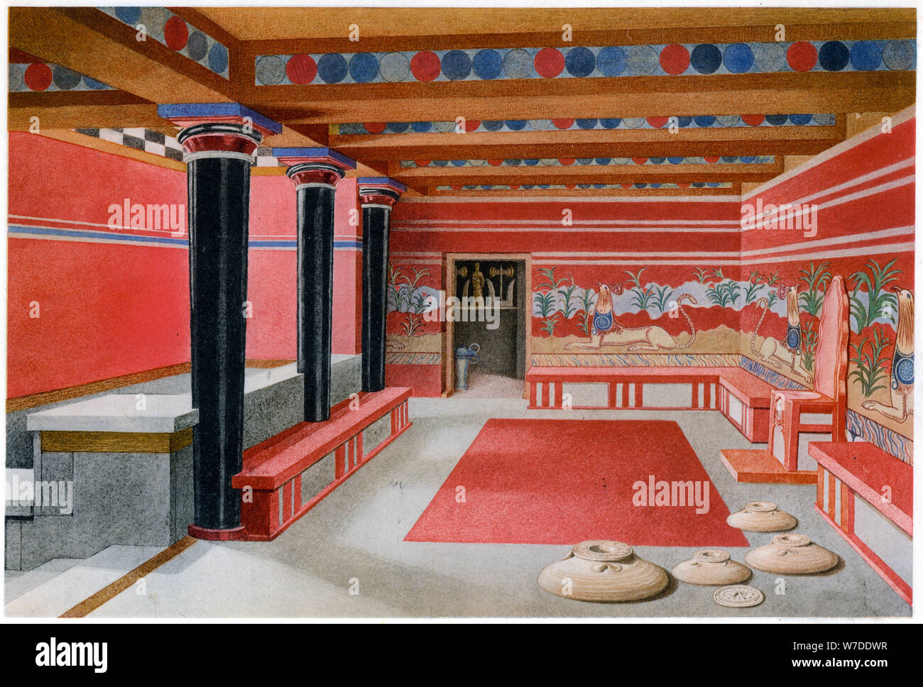 Ancient Greek King On Throne