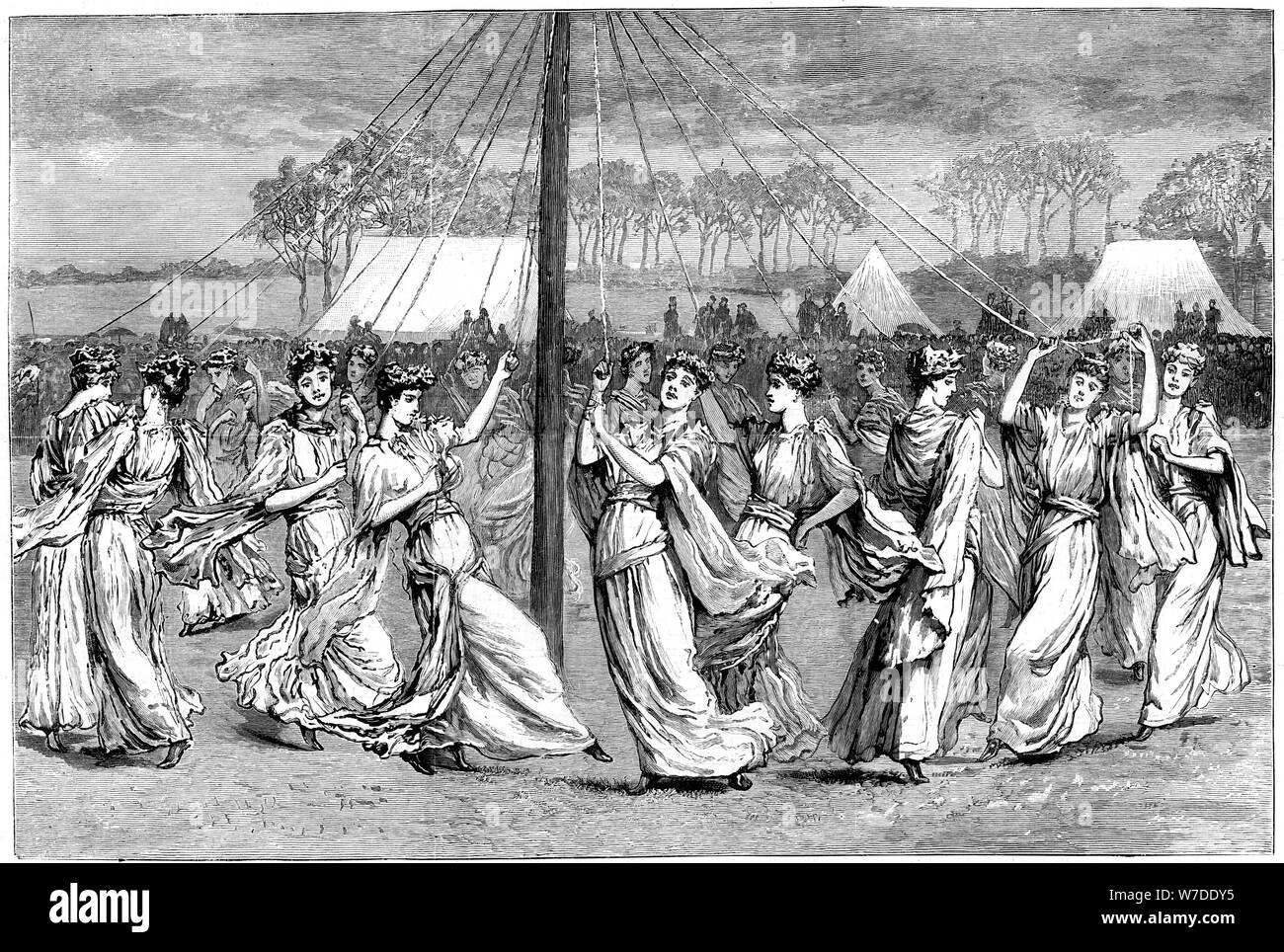 British may day celebration Black and White Stock Photos & Images - Alamy