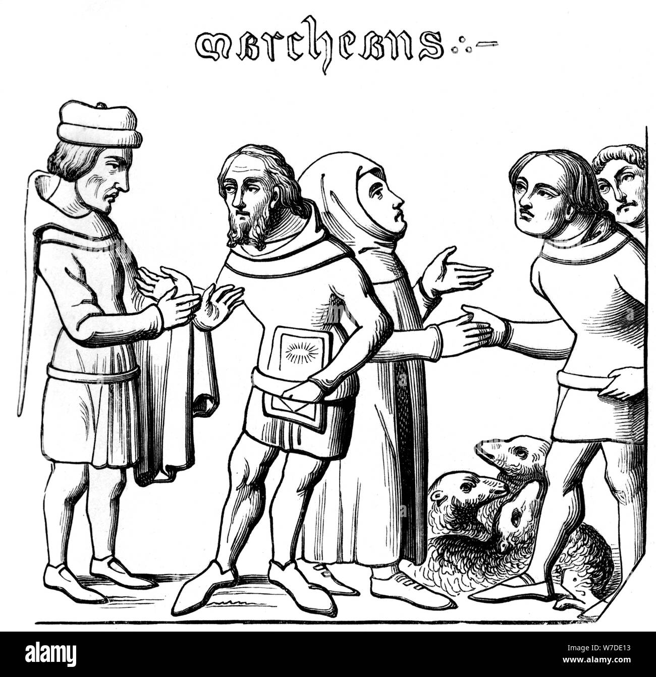 Merchants 14th century hi-res stock photography and images - Alamy