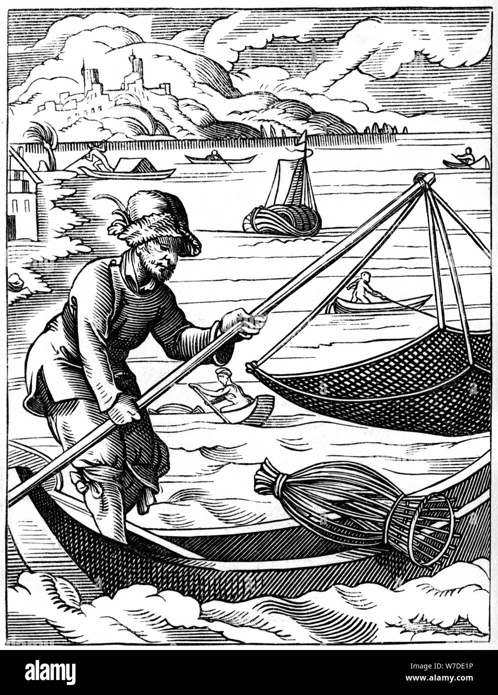 Fisherman, 16th century (1849).Artist: Jost Amman Stock Photo - Alamy