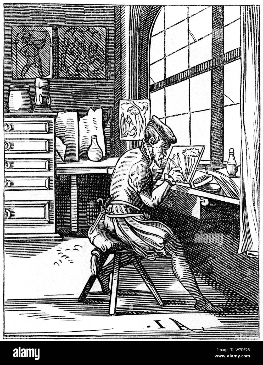 Illuminator, 16th century (1849).Artist: Jost Amman Stock Photo - Alamy