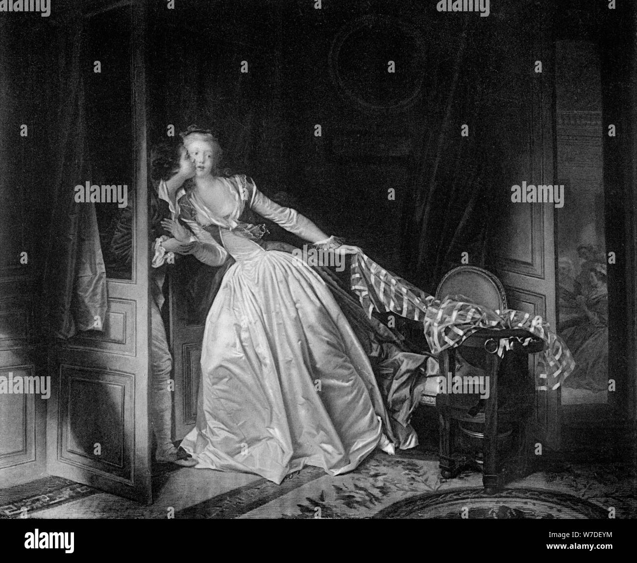 'The Solen Kiss', late 18th century (1905).Artist: Jean-Honore ...
