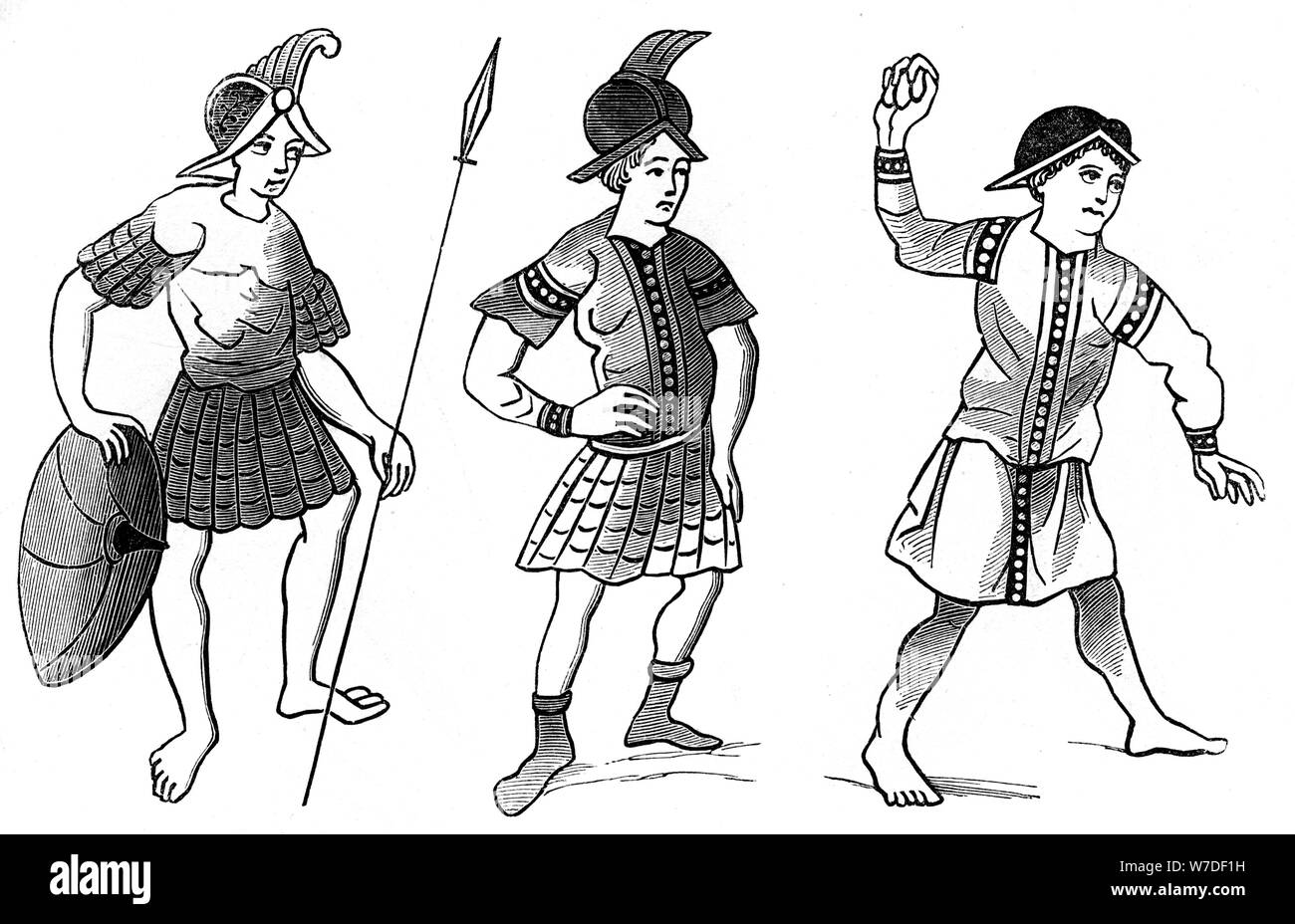 Soldiers, c14th century (1849). Artist: Unknown Stock Photo - Alamy