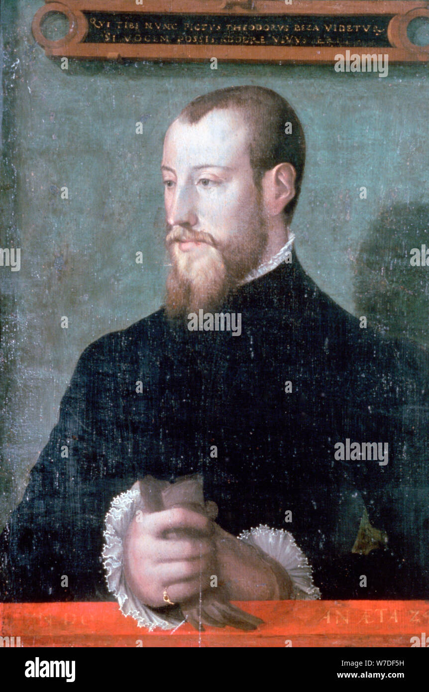 Theodore Beza, French Protestant scholar and theologian, 16th century ...