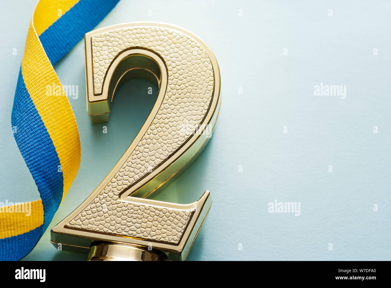 2nd placed runner up number two gold trophy for a winner in a ...