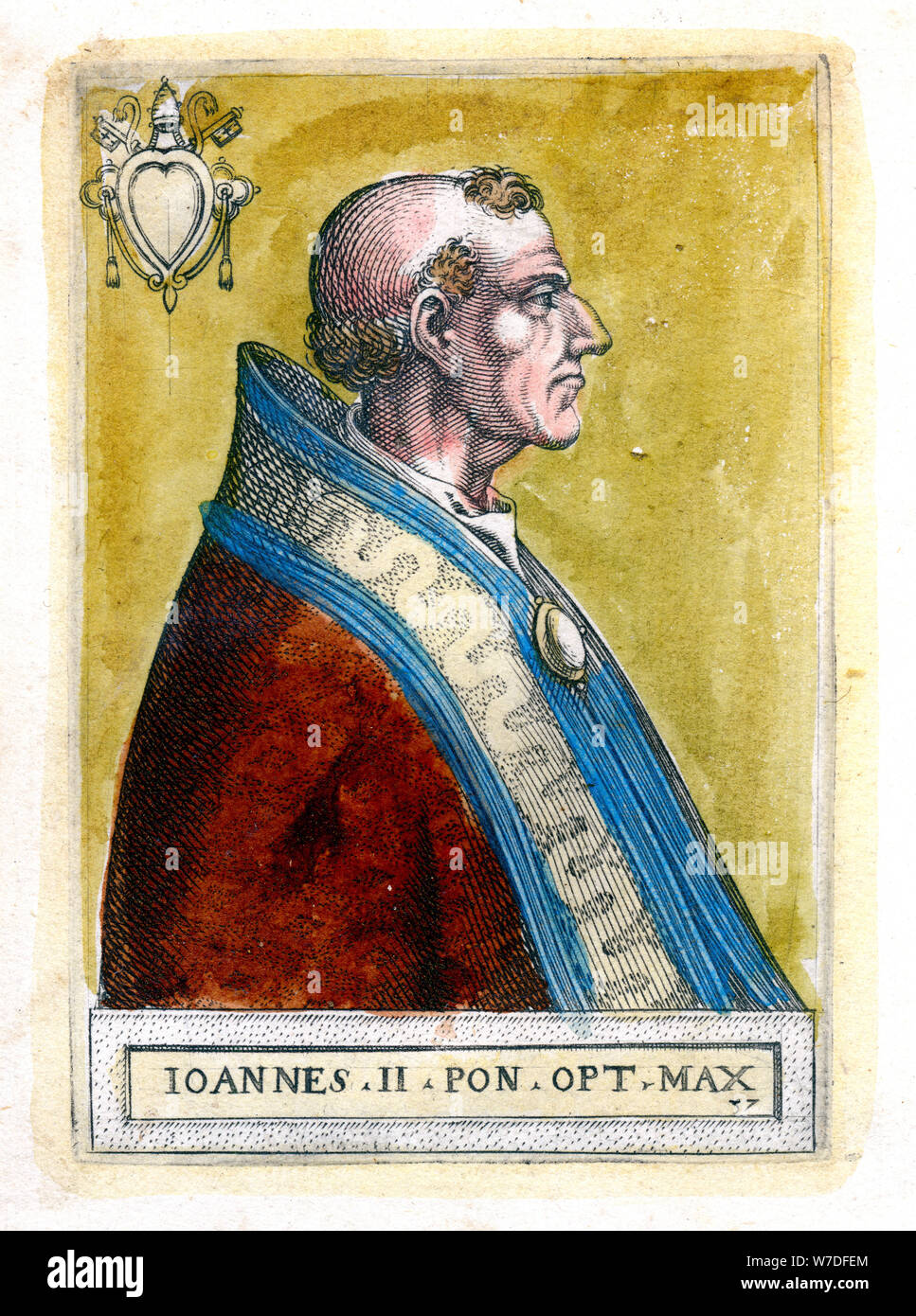 Pope John II (d535), c19th century. Artist: Unknown Stock Photo - Alamy