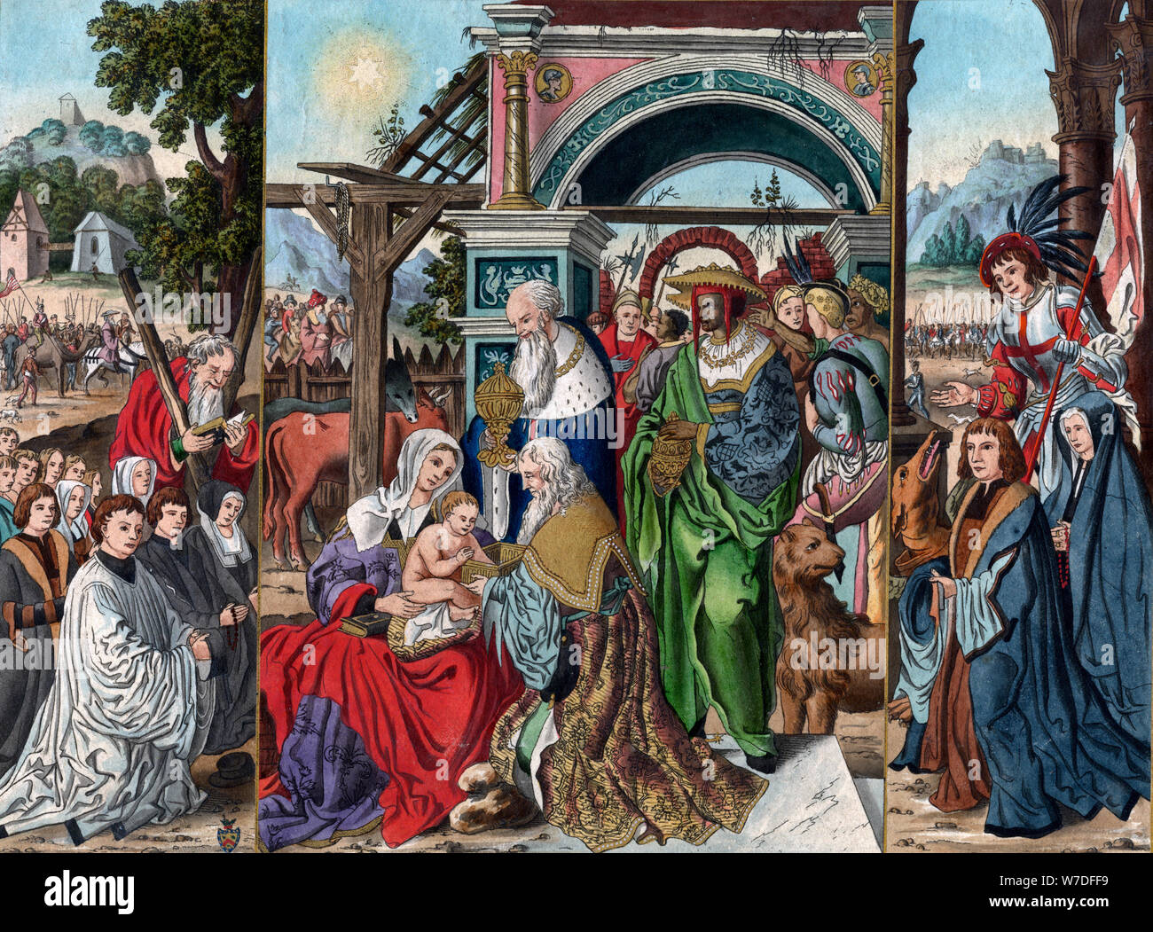 The Adoration of the Magi. Artist: Unknown Stock Photo - Alamy