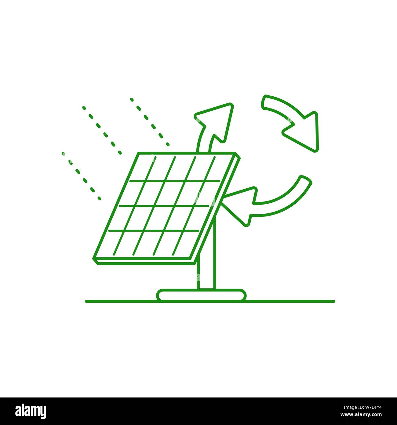 solar panel energy with recycling arrows vector illustration design ...