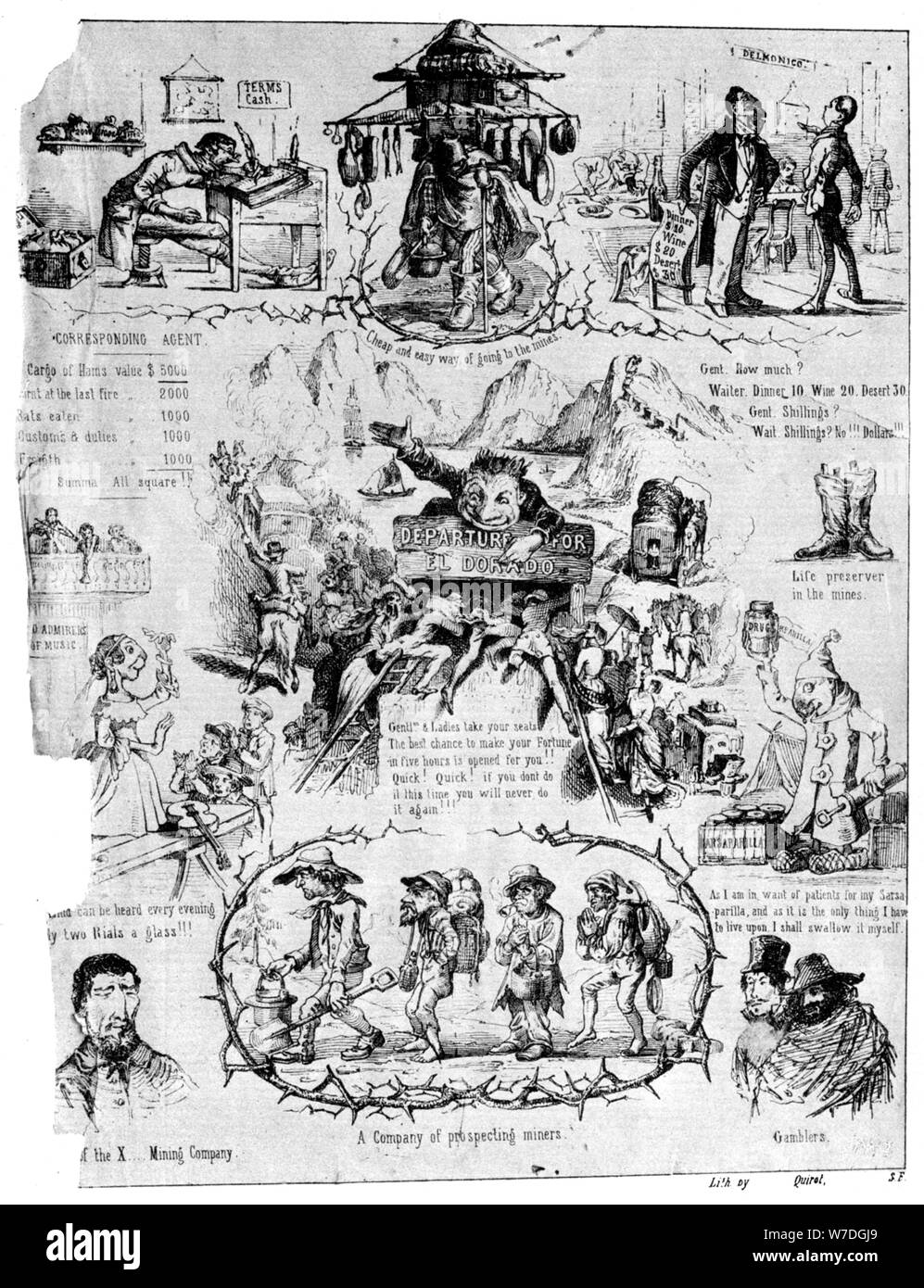 Cartoon gold rush people hi-res stock photography and images - Alamy