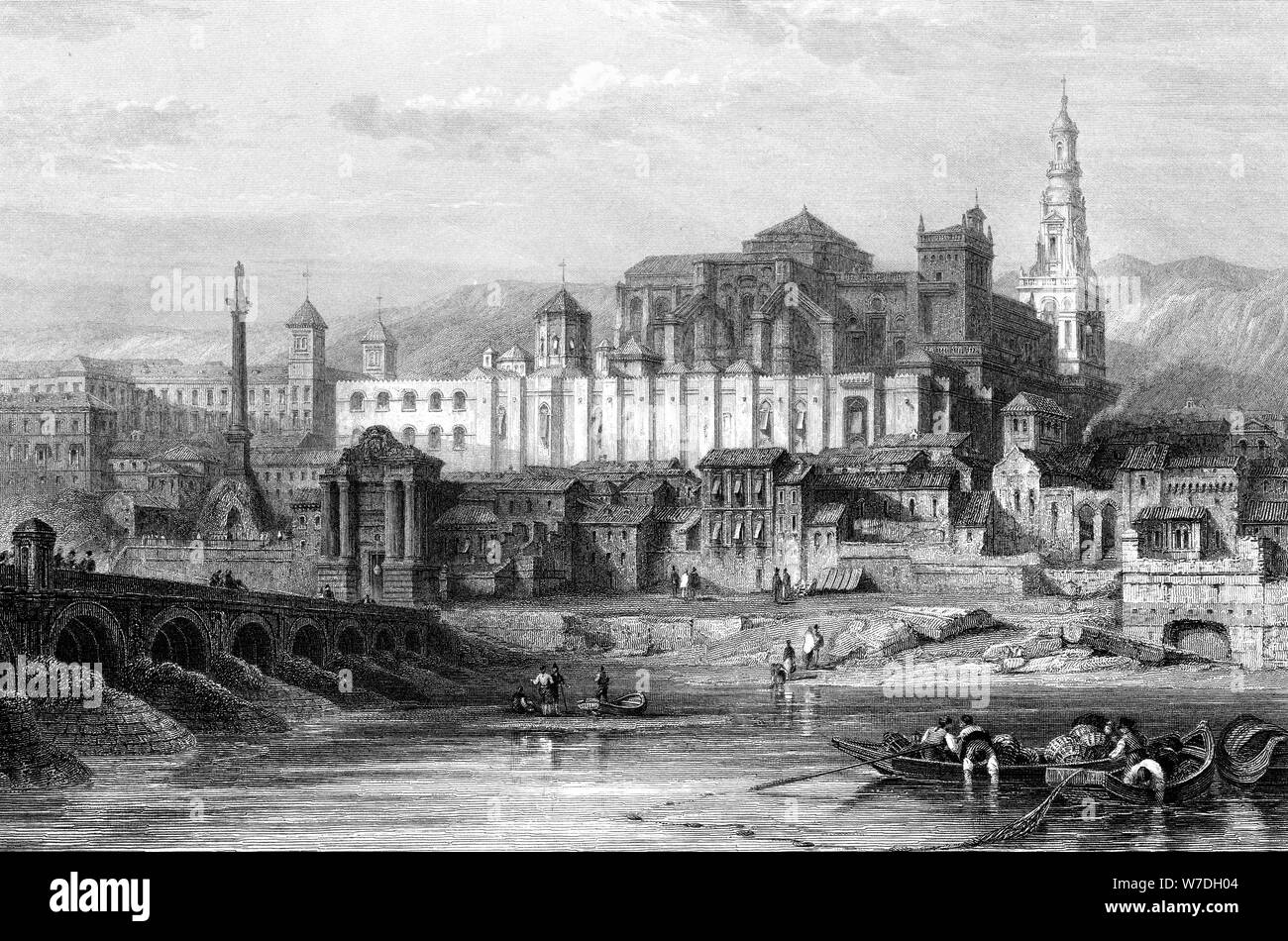 Great mosque and the dungeon of the Inquisition, Cordoba, Spain, 19th ...