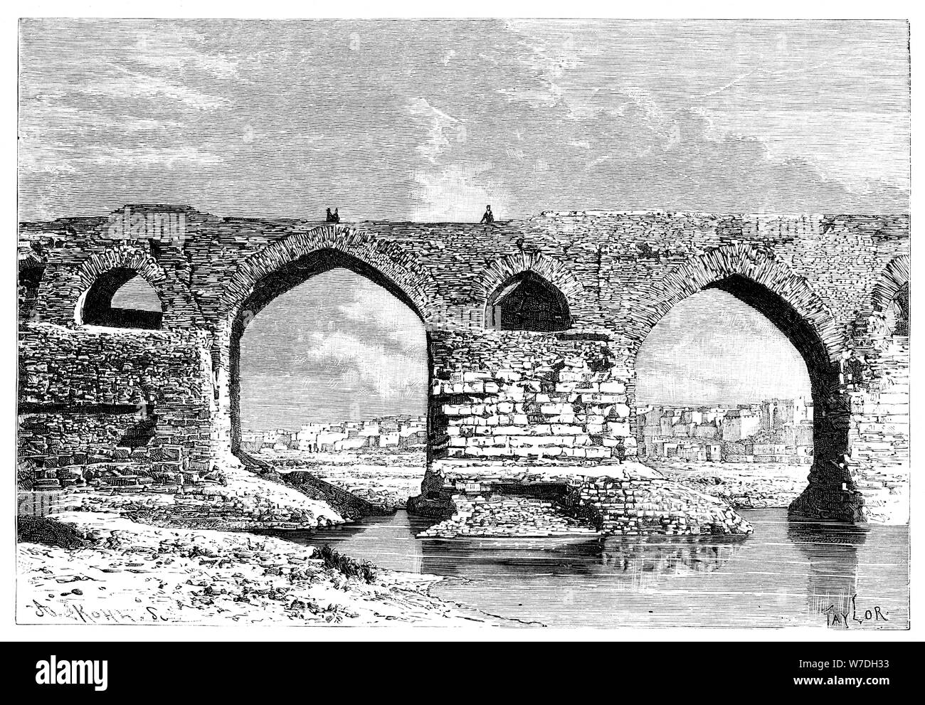 The Bridge of Dezful, Iran, 1895.Artist: Armand Kohl Stock Photo - Alamy