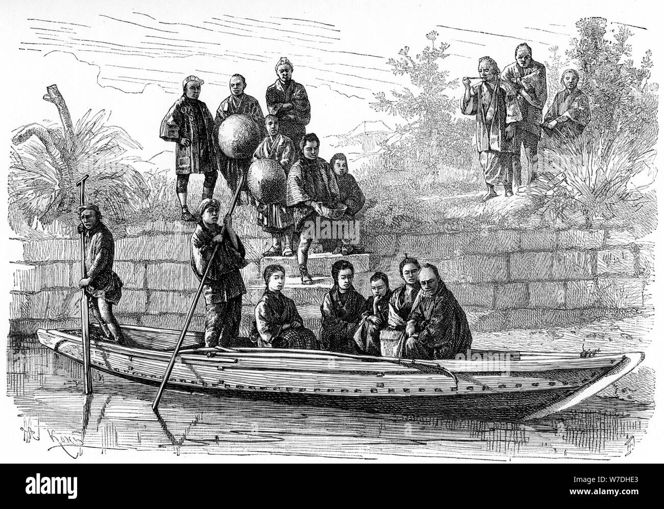 Japanese people and costumes, 1895.Artist: Armand Kohl Stock Photo - Alamy