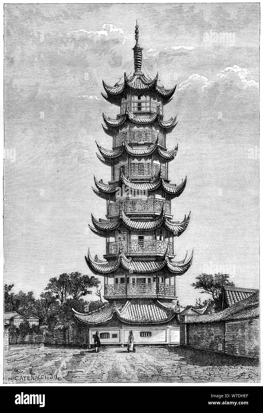 The Tower of Long-Hua, Shanghai, China, 1895. Artist: Unknown Stock ...