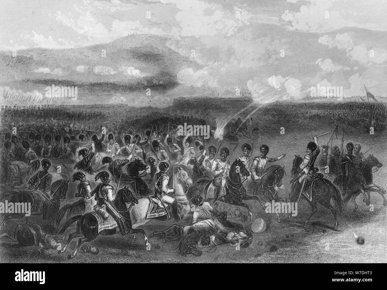 Charge of heavy cavalry at the Battle of Balaclava during the Crimean ...