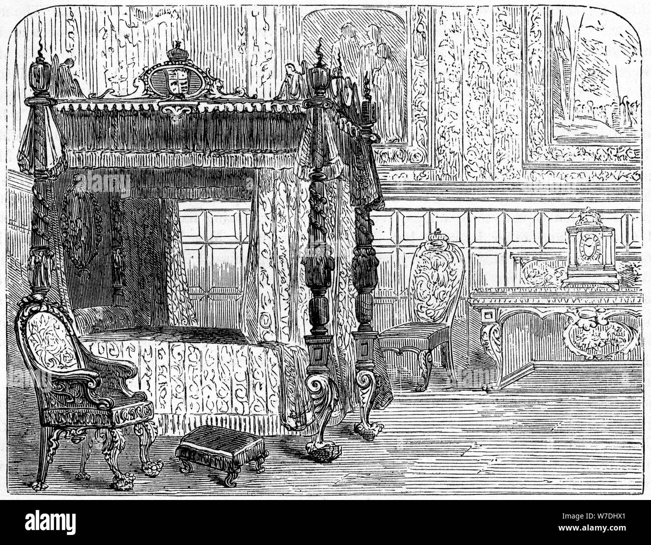 Four poster bed victorian Black and White Stock Photos & Images - Alamy