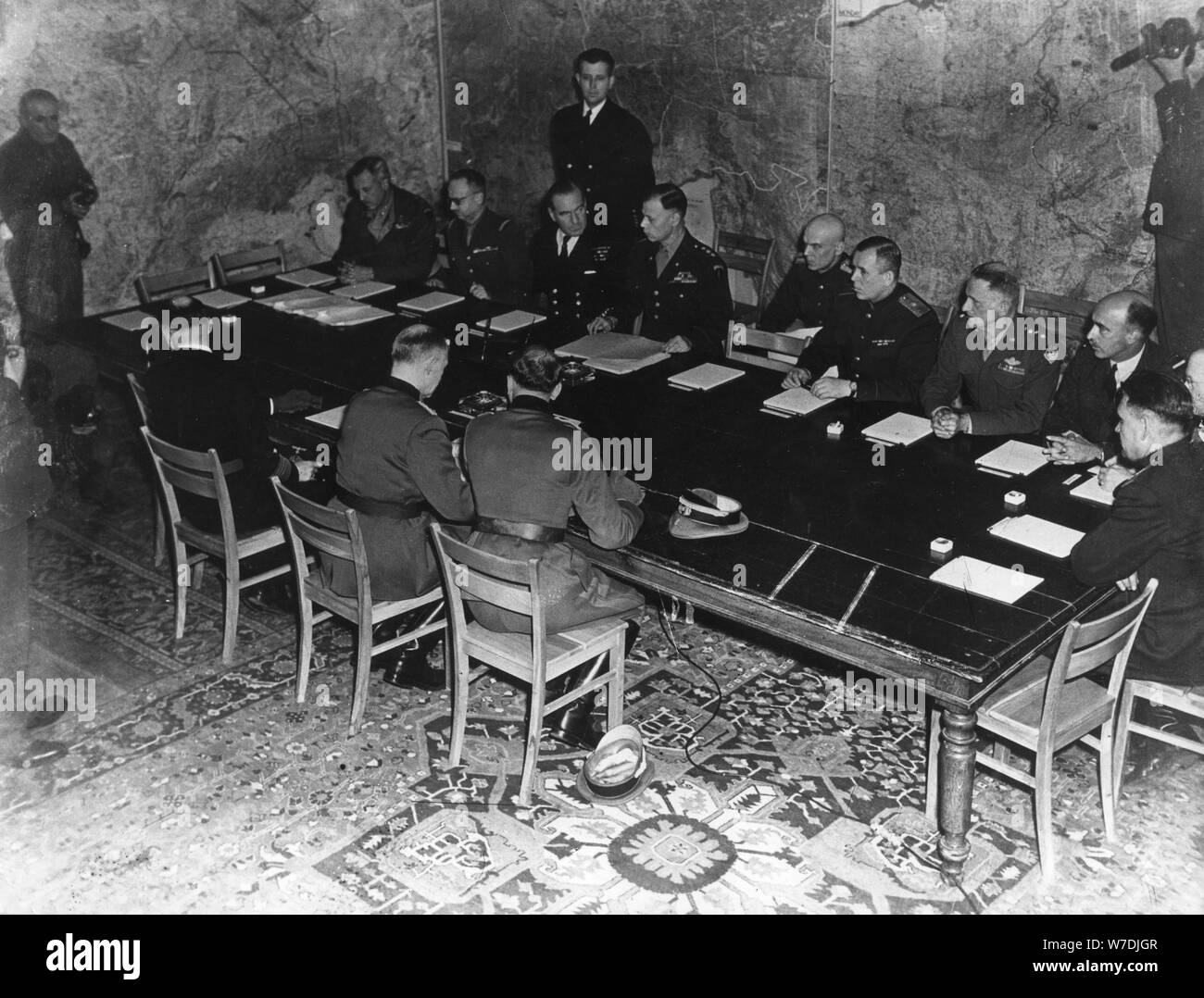 The German surrender in Reims, France, 7th May 1945. Artist: Unknown ...