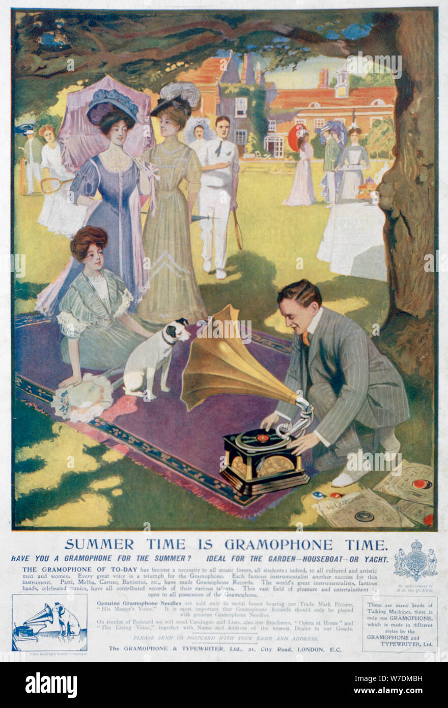 Advert for the Gramophone and Typewriter Co, 1907. Artist: Unknown ...