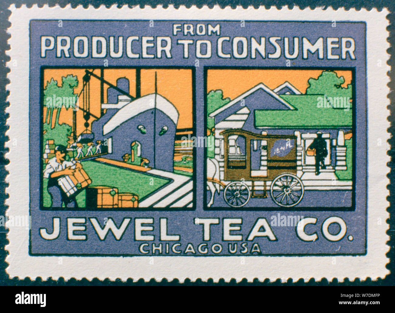 Label advertising the Jewel Tea Co of Chicago, USA. Artist: Unknown ...