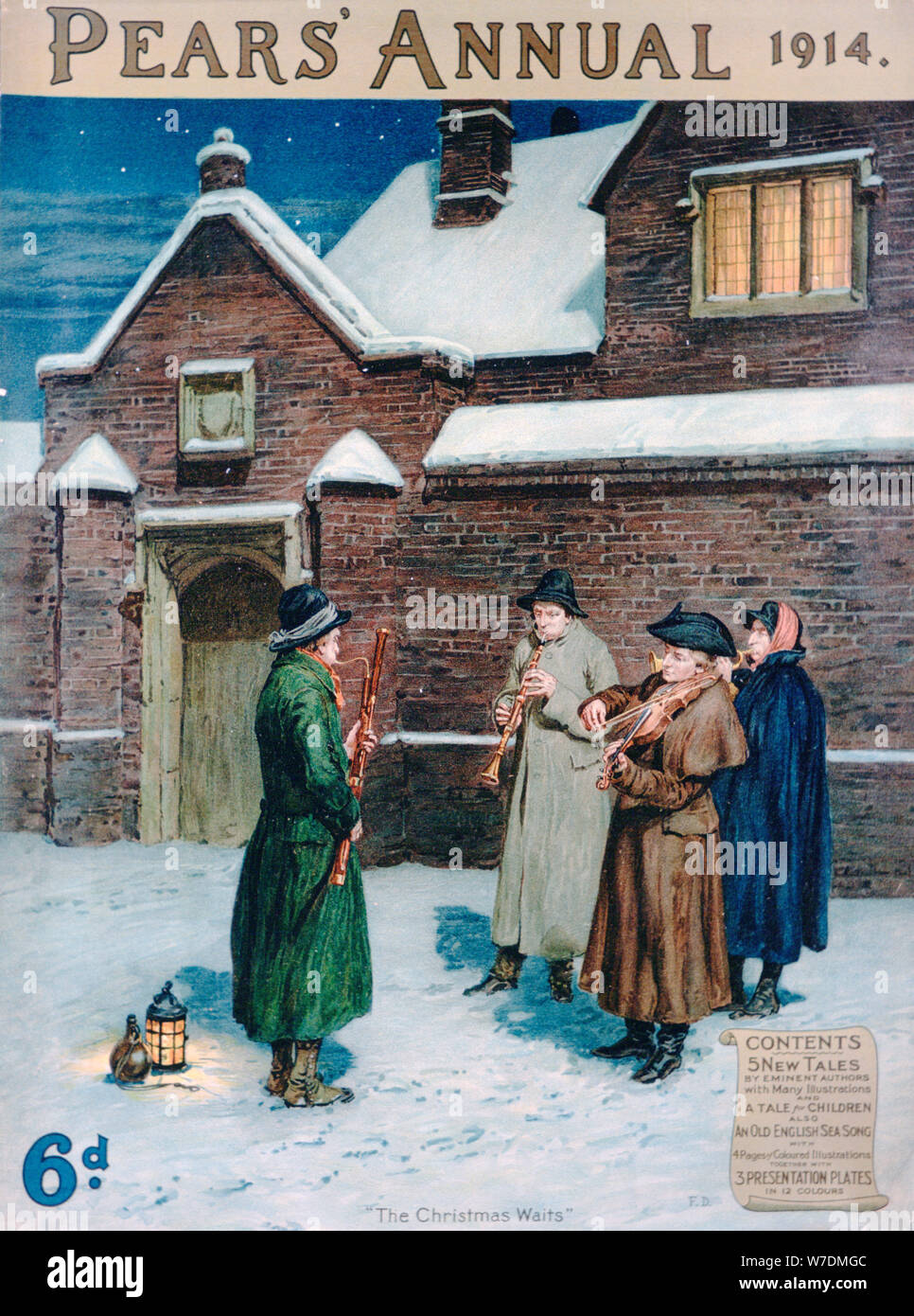 'The Christmas Waits', cover of Pears' Annual, 1914. Artist: Frank Dadd ...