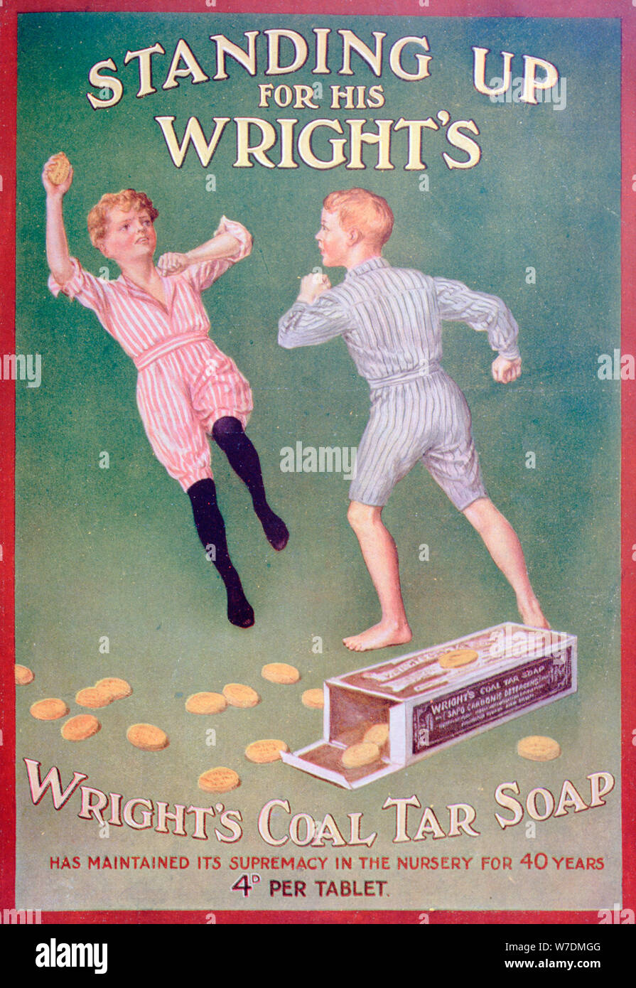 Advert for Wright's coal tar soap, 1909. Artist: Unknown Stock Photo ...