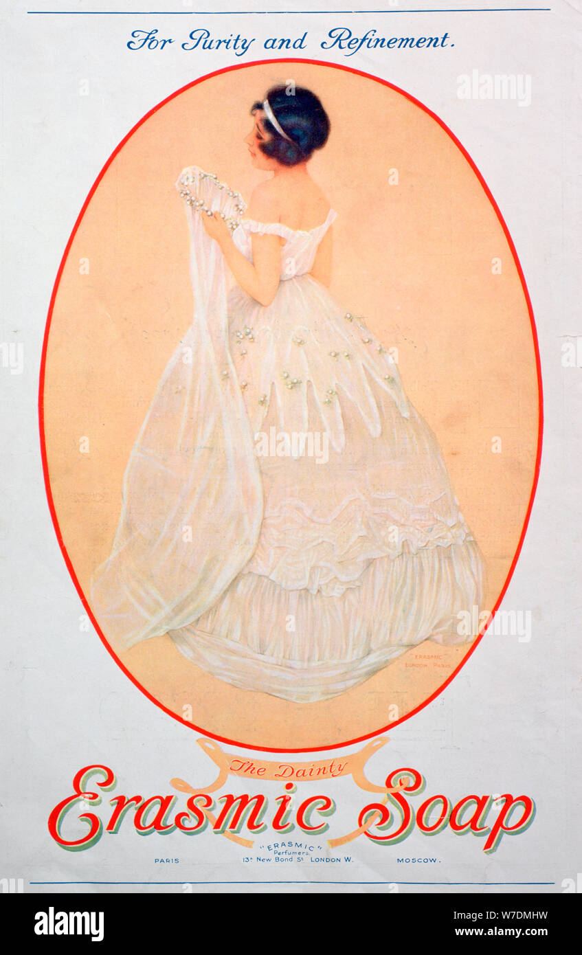 Advert for Erasmic soap, 1920. Artist: Unknown Stock Photo - Alamy