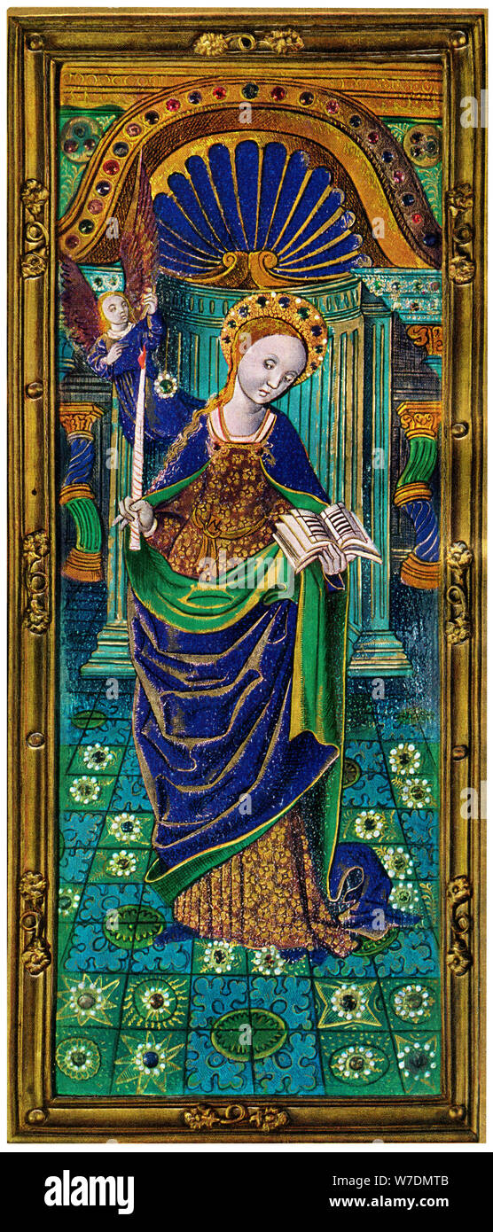 Shutter of a triptych, champlevé enamel on copper, 16th century, (1931 ...