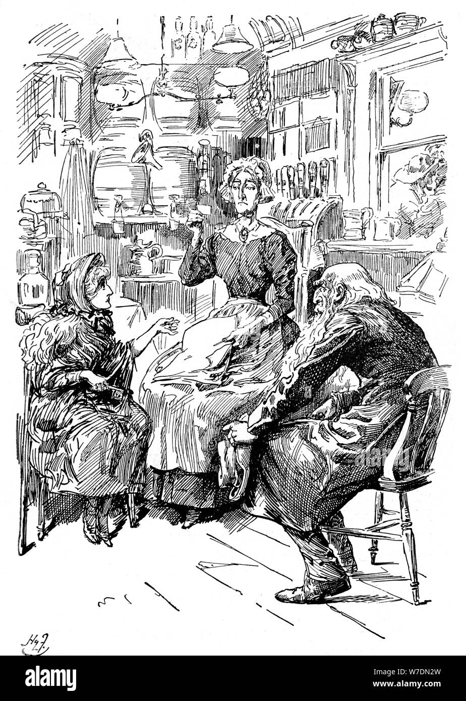 Mr Riah and Miss Wren at the Six Jolly Fellowship Porters, 1912. Artist ...