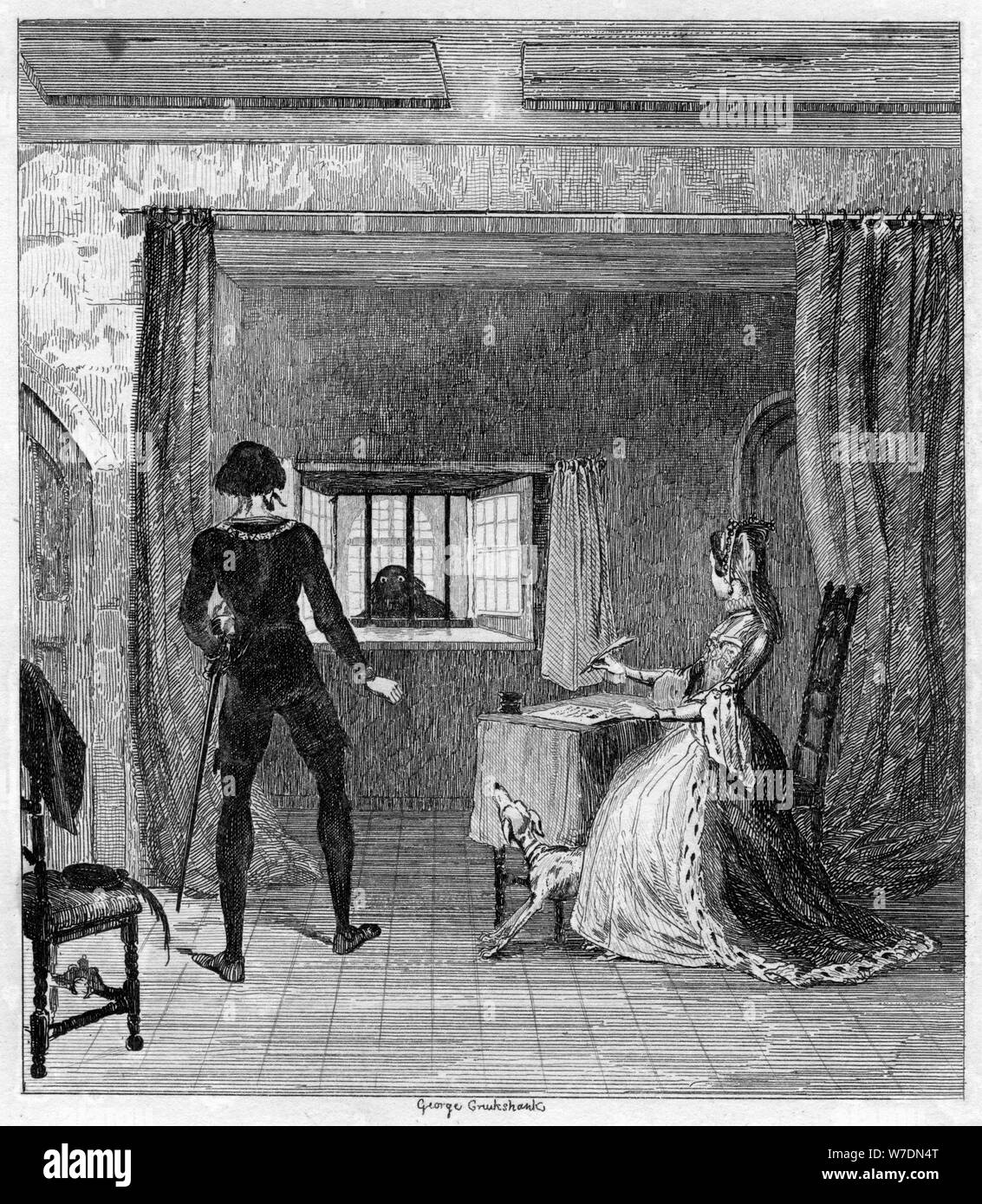 The death warrant, 1840. Artist: George Cruikshank Stock Photo - Alamy