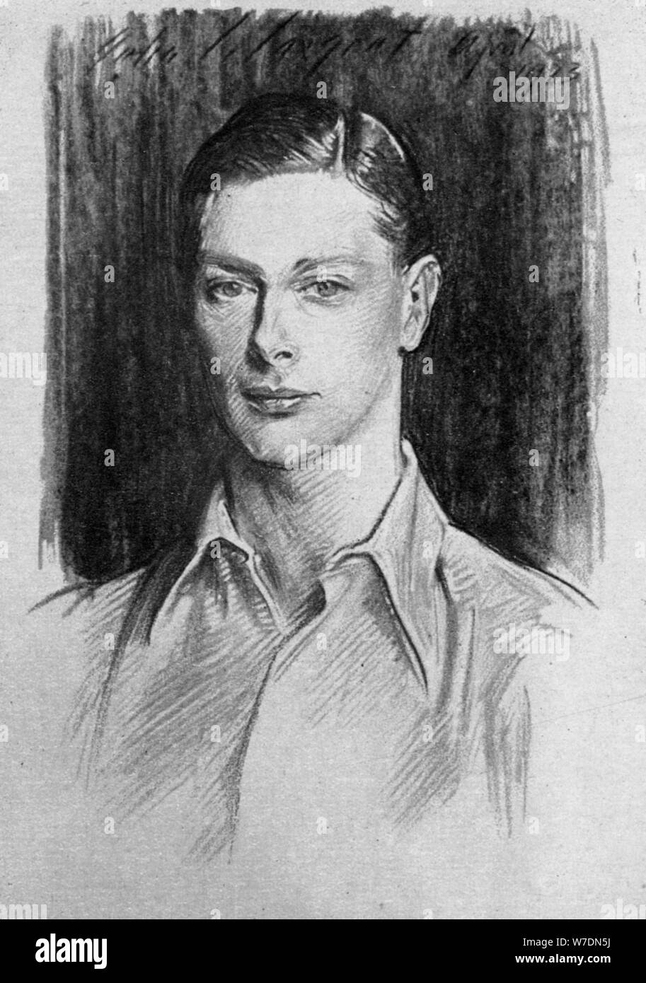 Study of the Duke of York, 1923. Artist: John Singer Sargent Stock ...