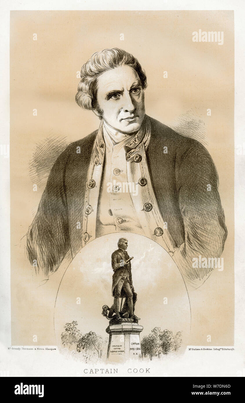 Captain James Cook, 18th century British naval officer and explorer ...