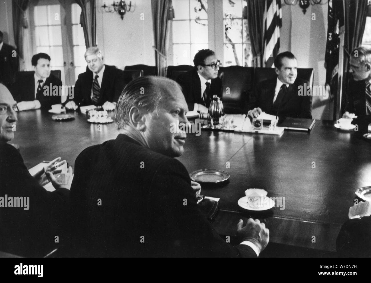 President cabinet meeting Black and White Stock Photos & Images - Alamy