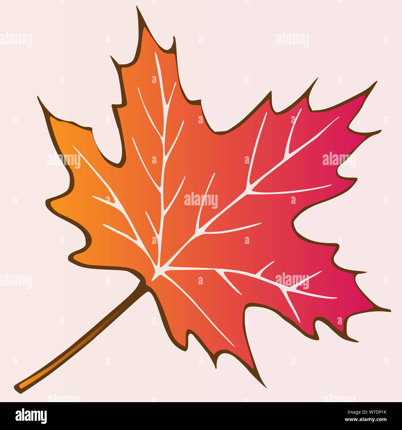 Cartoon leaf vector illustration Stock Photo - Alamy