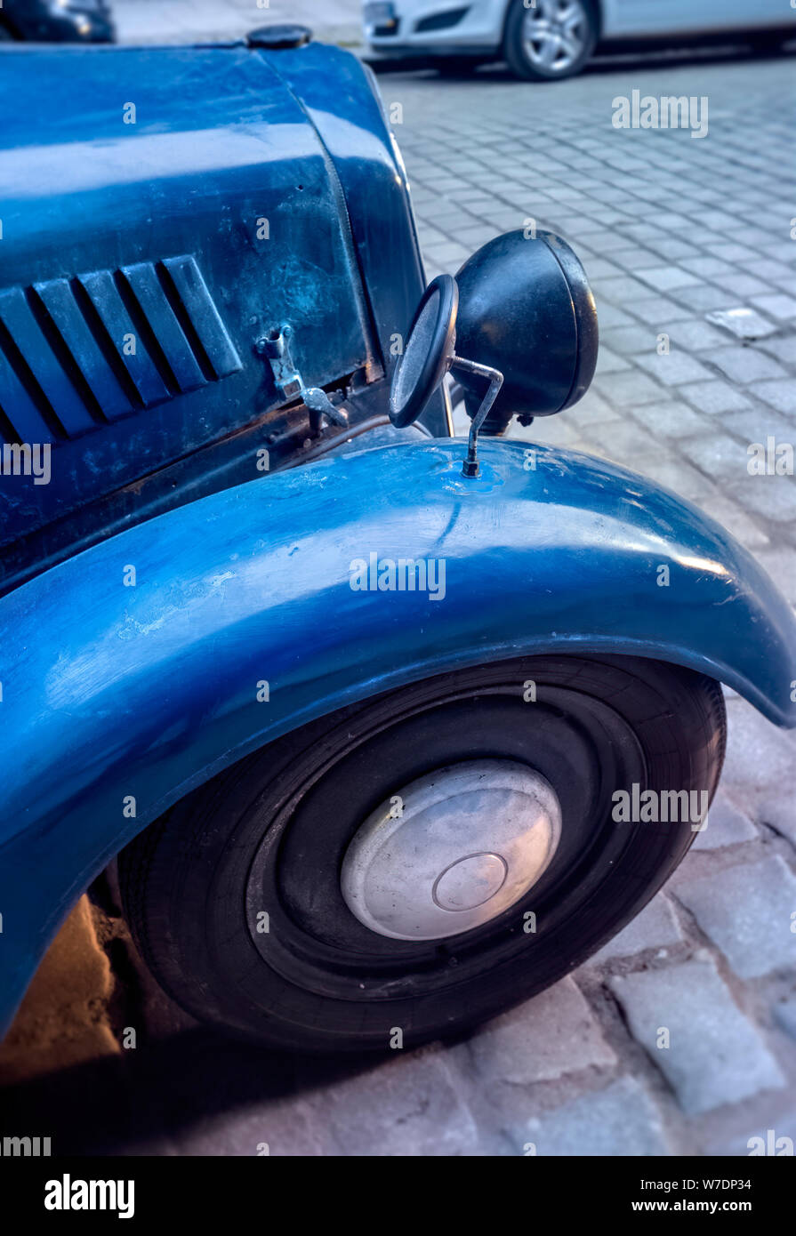 vintage car - bluish color effect Stock Photo - Alamy
