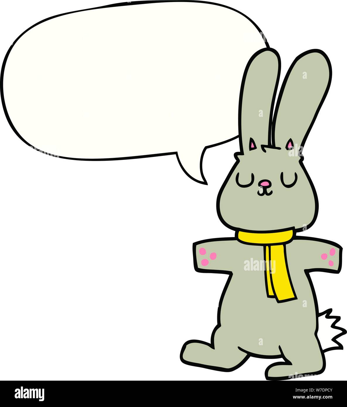 Cartoon illustration rabbit talking hi-res stock photography and images ...