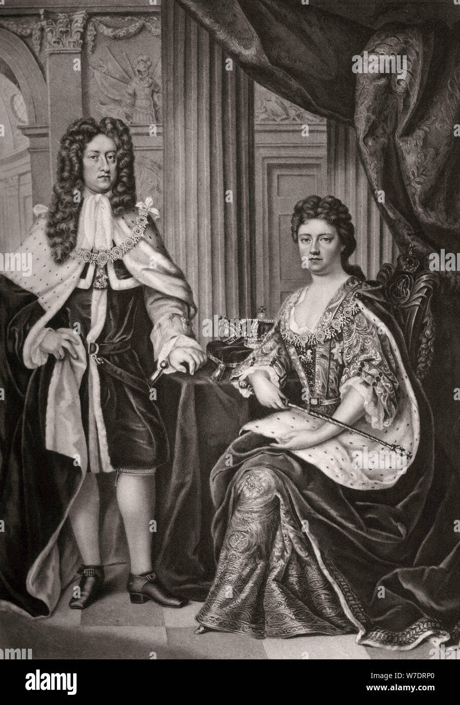 Queen Anne and Prince George of Denmark, late 17th or early 18th ...