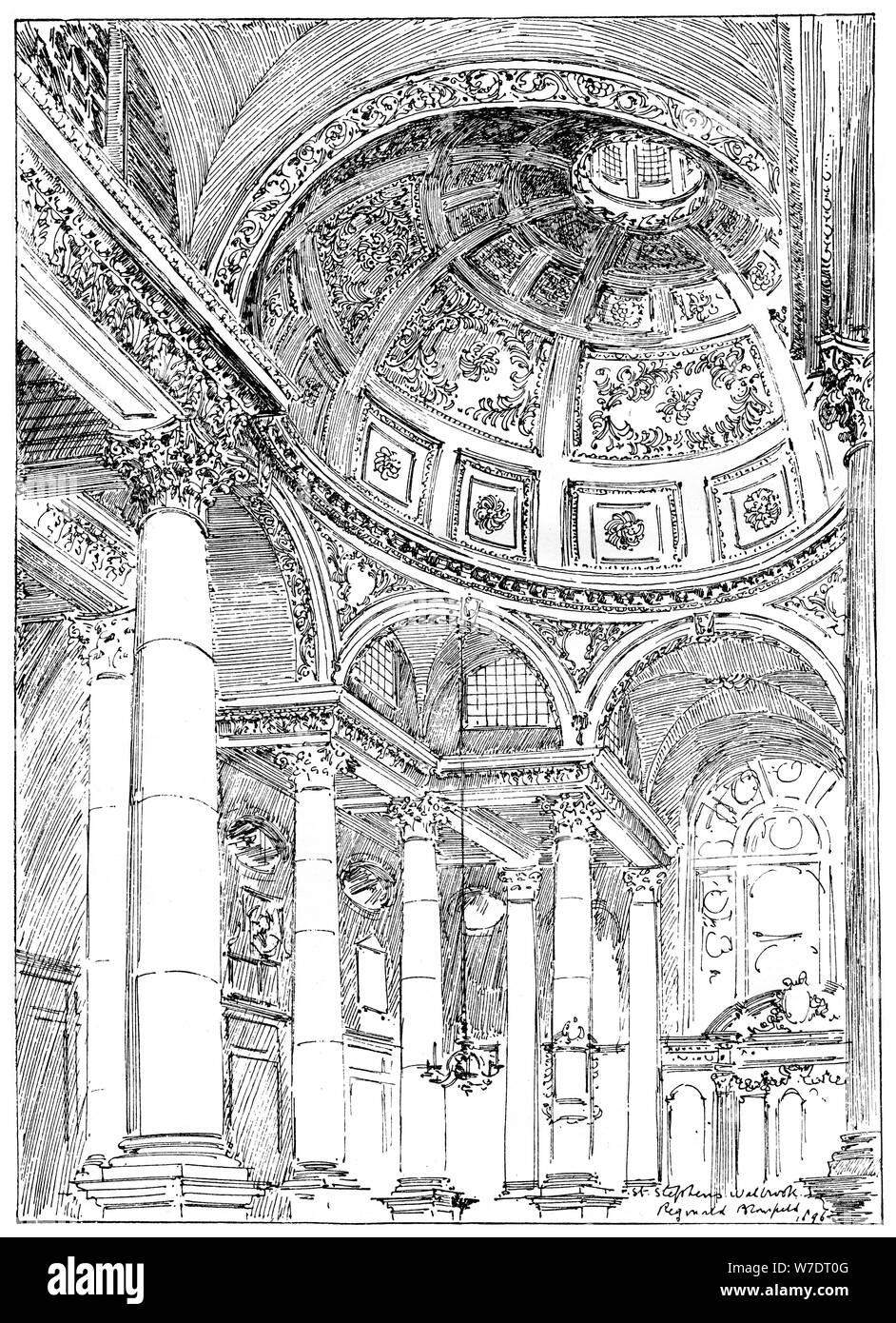 St stephen walbrook ceiling hi-res stock photography and images - Alamy