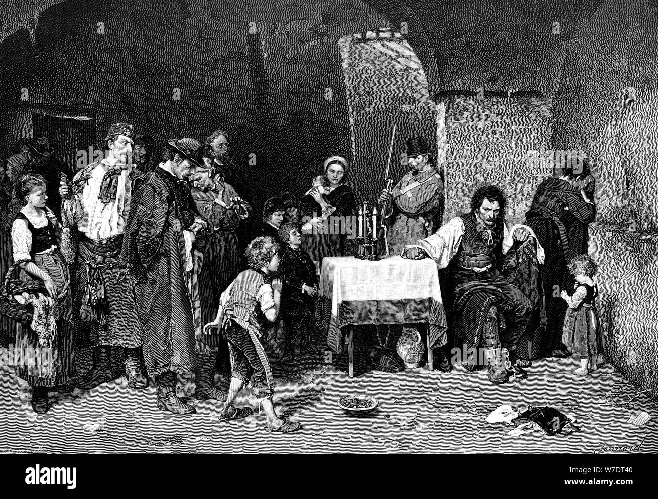 'The Last Days of a Condemned Prisoner', 1870 (1900).Artist: Jonnard ...