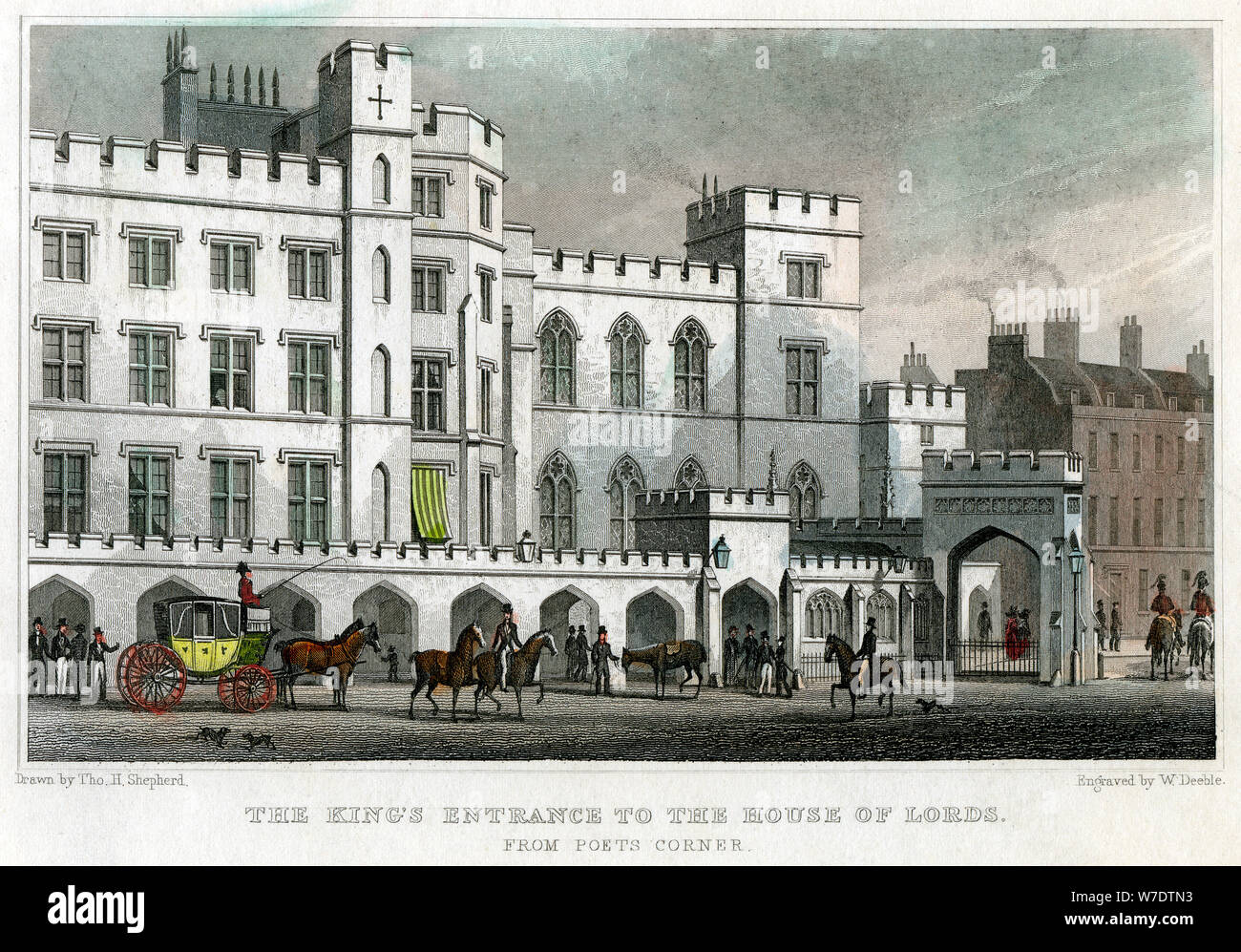 The King's entrance to the House of Lords, Palace of Westminster ...