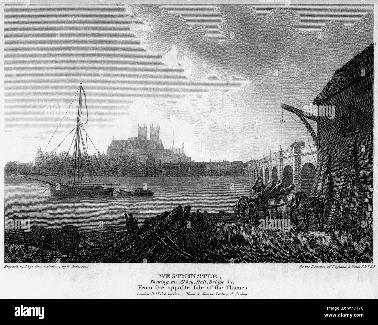 London building westminster bridge Black and White Stock Photos ...