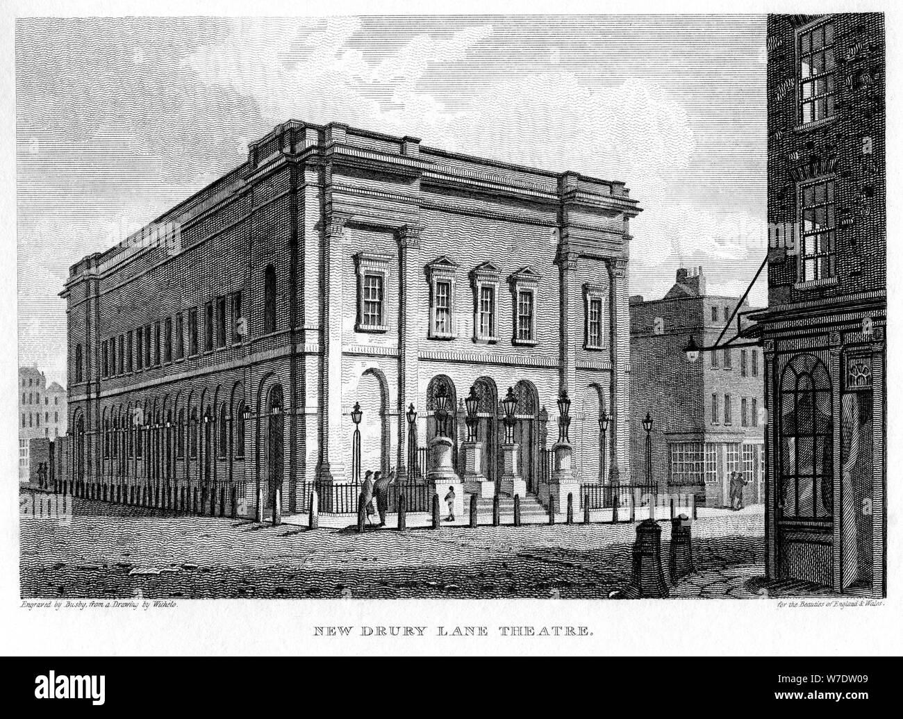 New Drury Lane Theatre, Westminster, London, 1813.Artist: Busby Stock ...