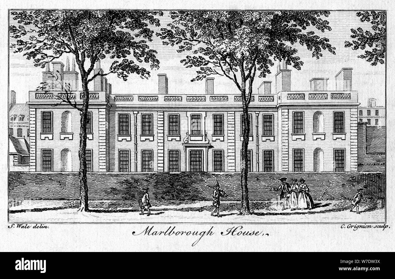 Marlborough House, London.Artist: Charles Grignion Stock Photo - Alamy