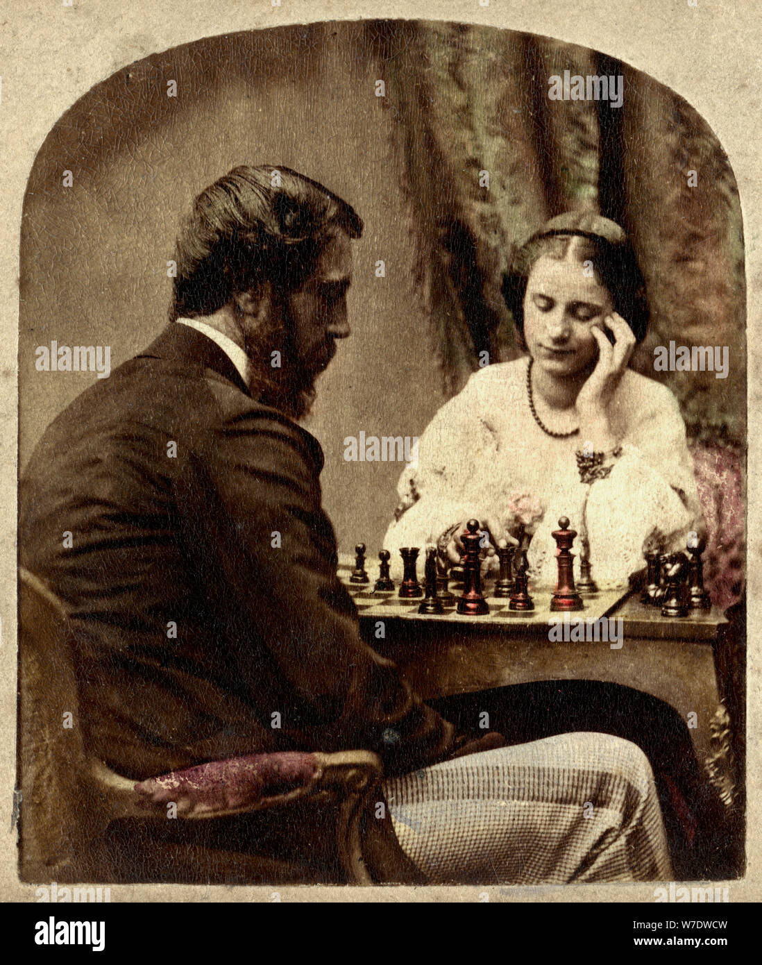 The Chess Players. Artist: Unknown Stock Photo - Alamy
