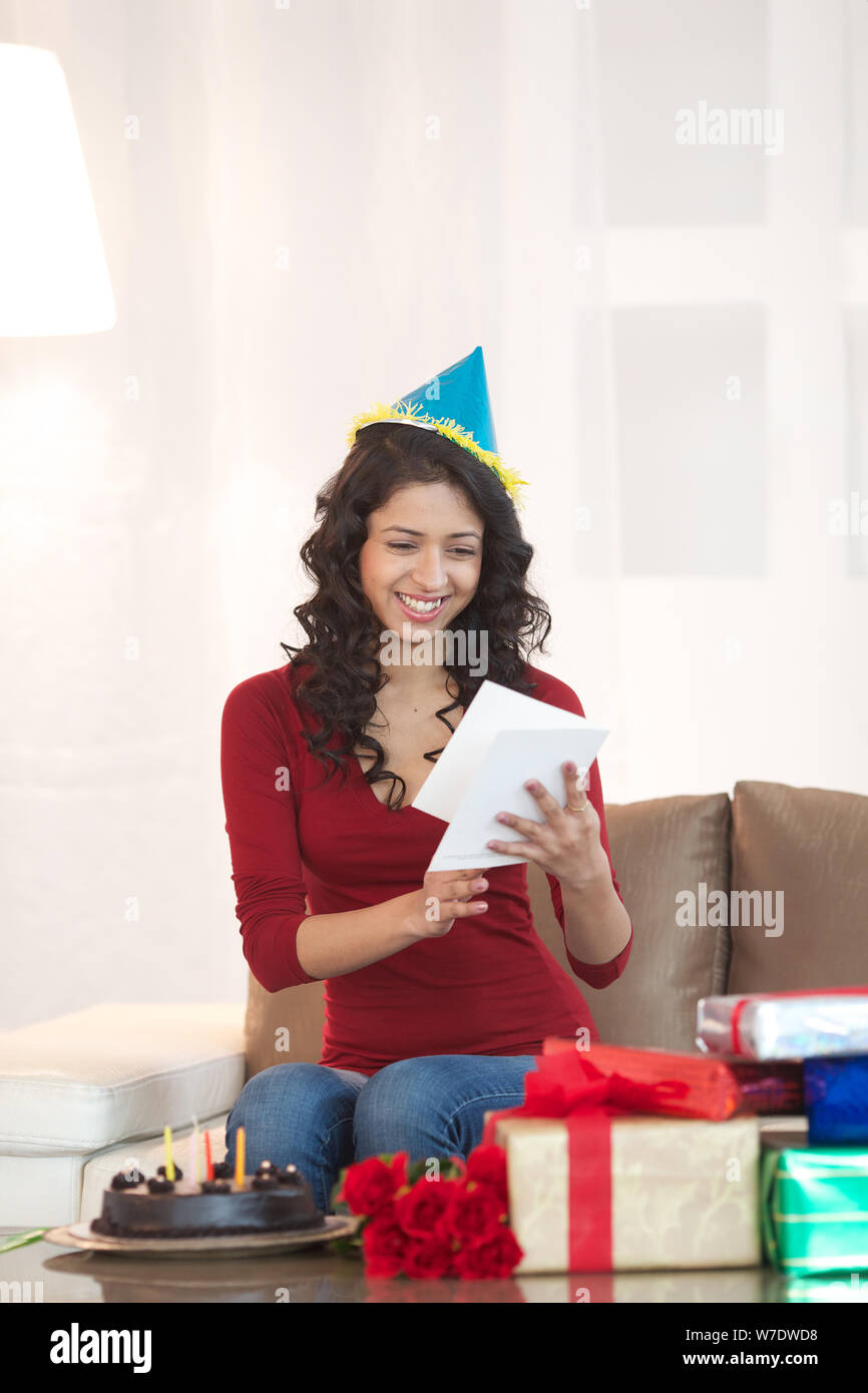Reading Birthday Card High Resolution Stock Photography and Images - Alamy