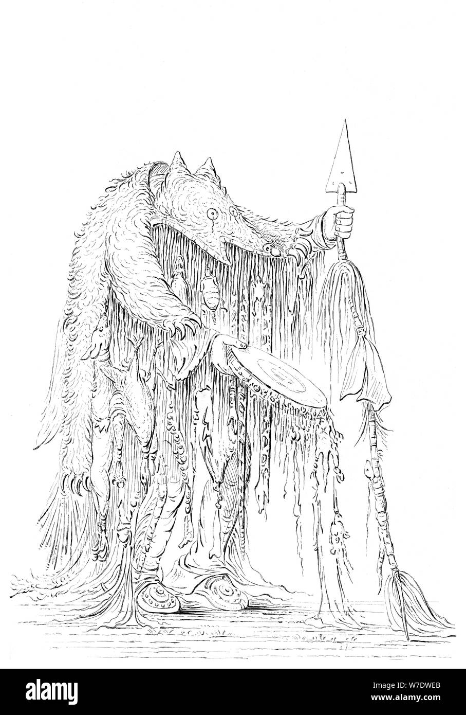 Native American shaman, 1841.Artist: Myers and Co Stock Photo - Alamy