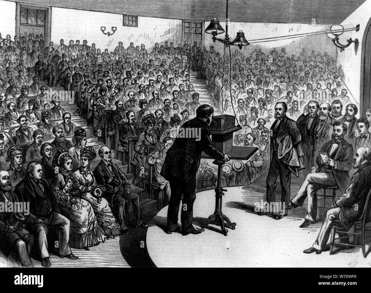 Alexander Graham Bell telephones Boston, Massachusetts, USA, 1876 ...