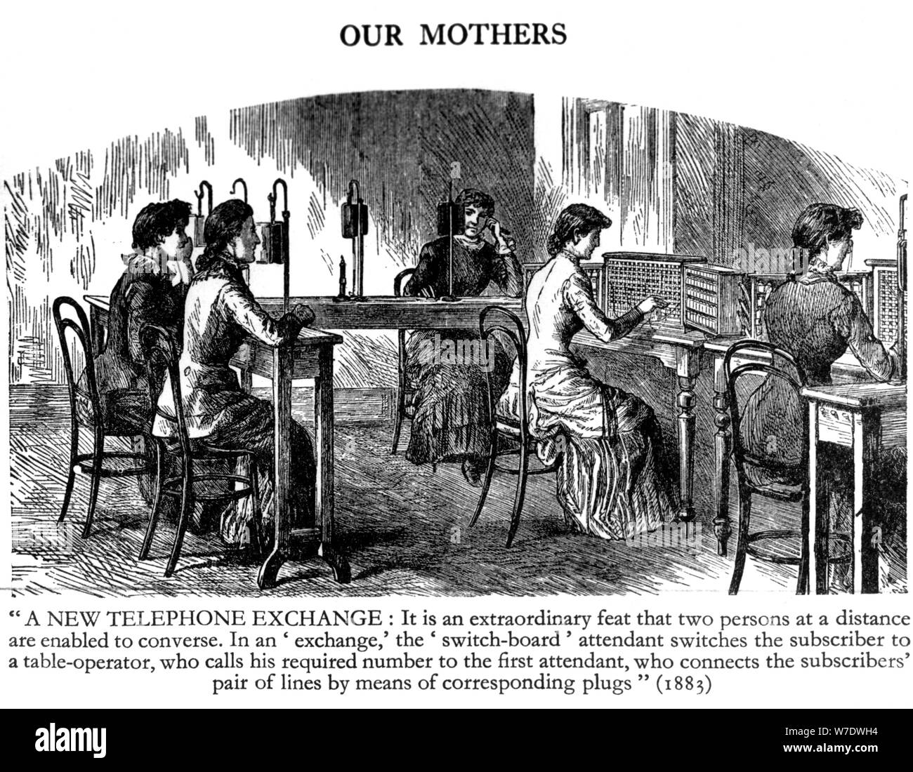 Telephone exchange switchboard Black and White Stock Photos & Images ...